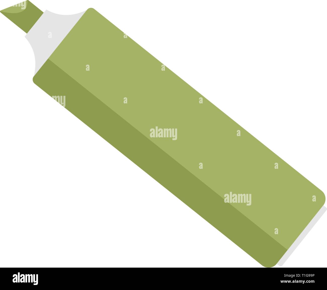 Green marker icon. Flat illustration of green marker vector icon for ...