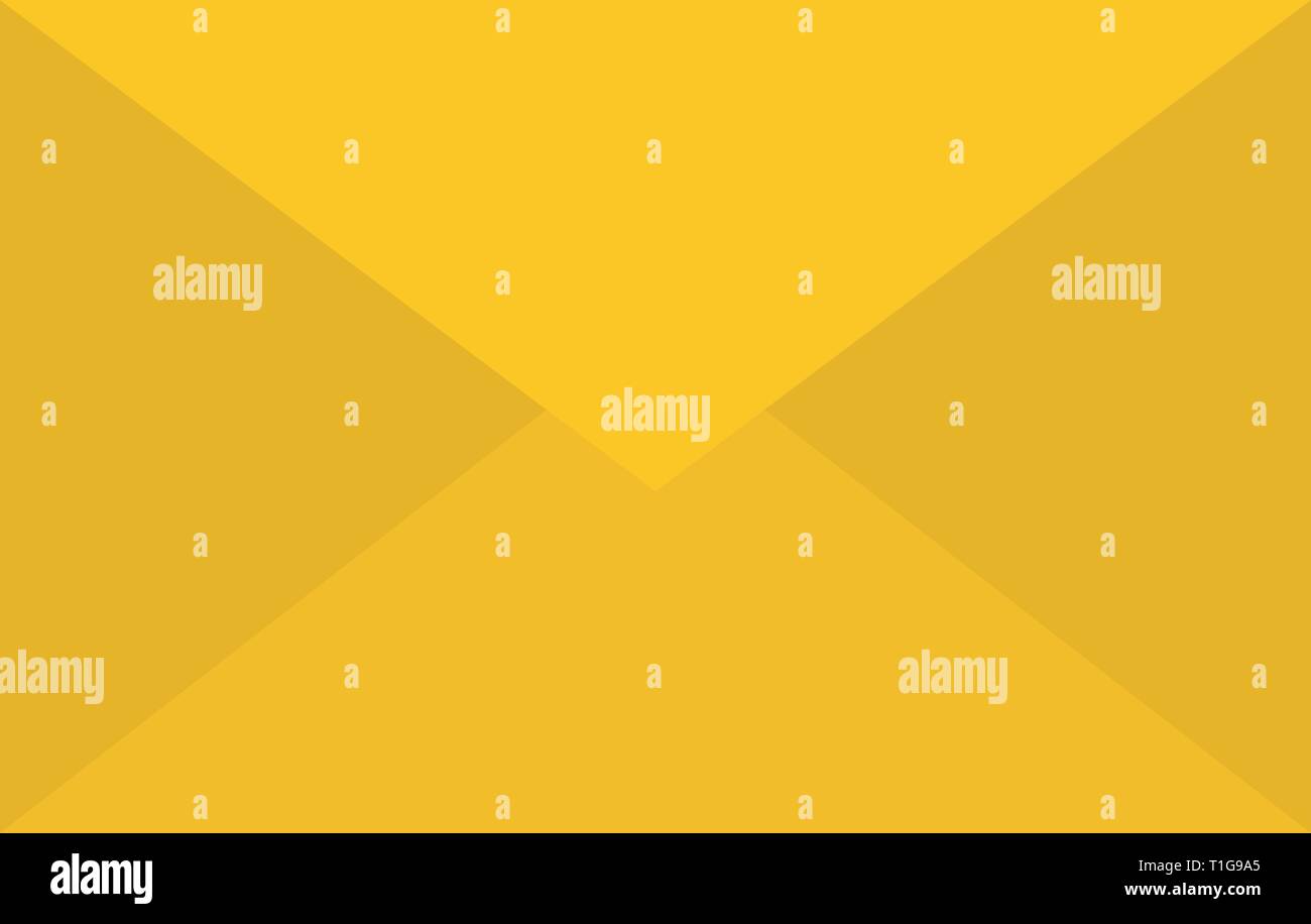 Yellow mail letter icon. Flat illustration of yellow mail letter vector ...