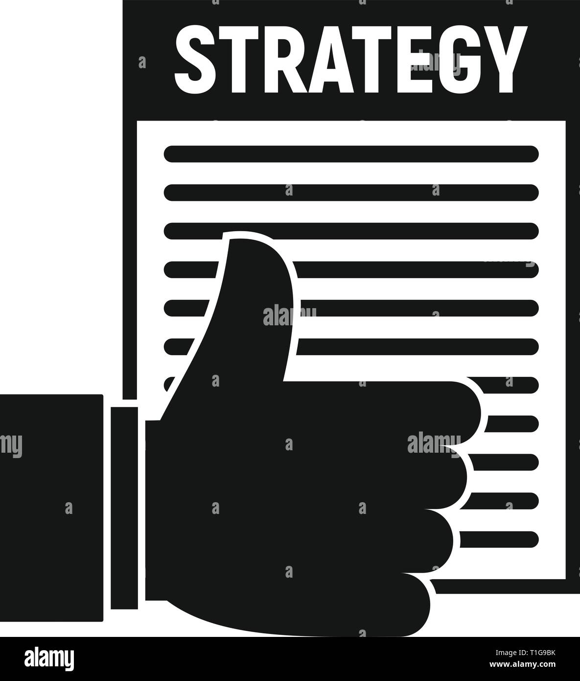 Strategy plan icon. Simple illustration of strategy plan vector icon ...
