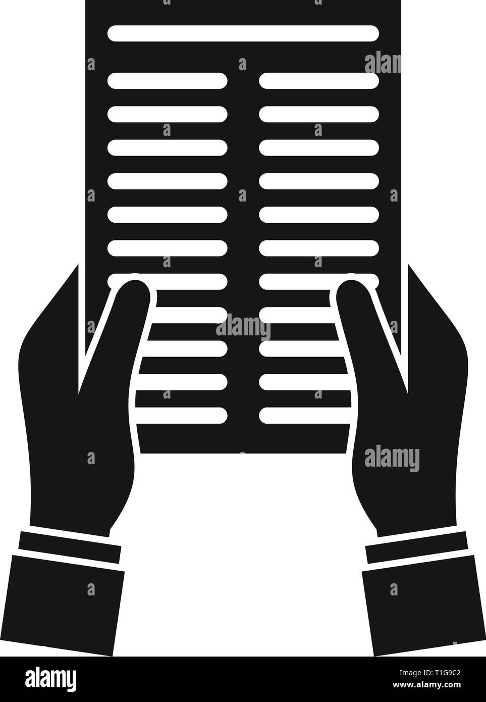Contract document icon. Simple illustration of contract document vector ...