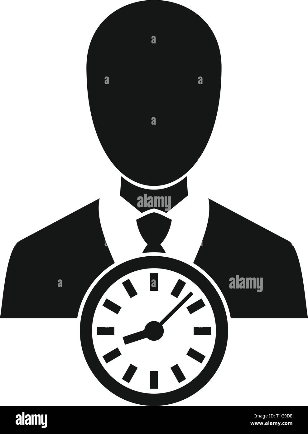 Businessman work time icon. Simple illustration of businessman work ...
