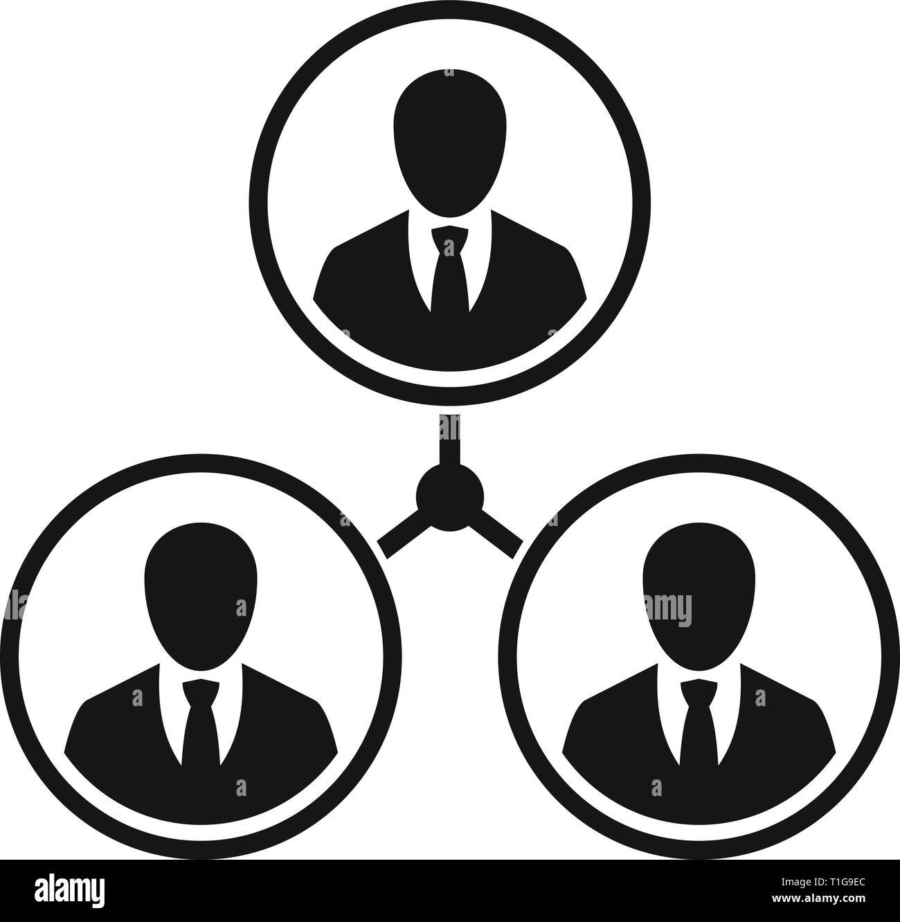 Business people relation icon. Simple illustration of business people ...