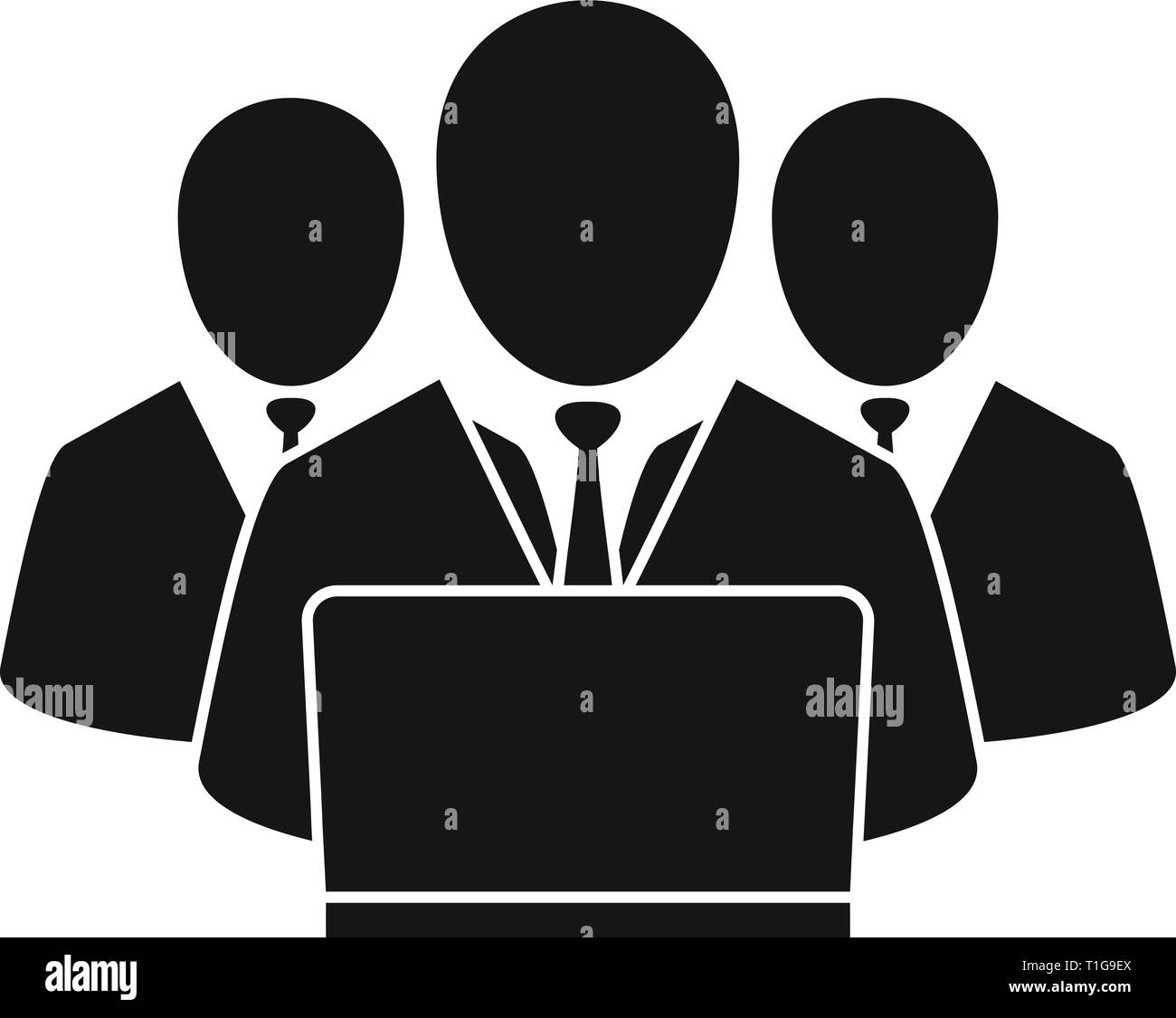 Work business group icon. Simple illustration of work business group ...