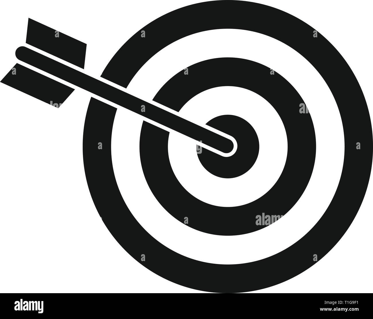 Business target icon. Simple illustration of business target vector ...