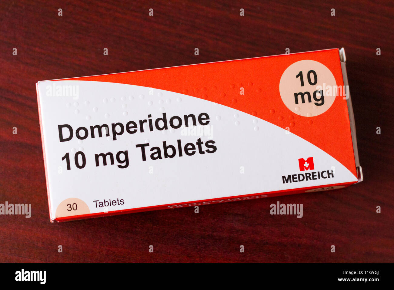 Photograph of a Box of Domperidone 10mg tablets Stock Photo - Alamy