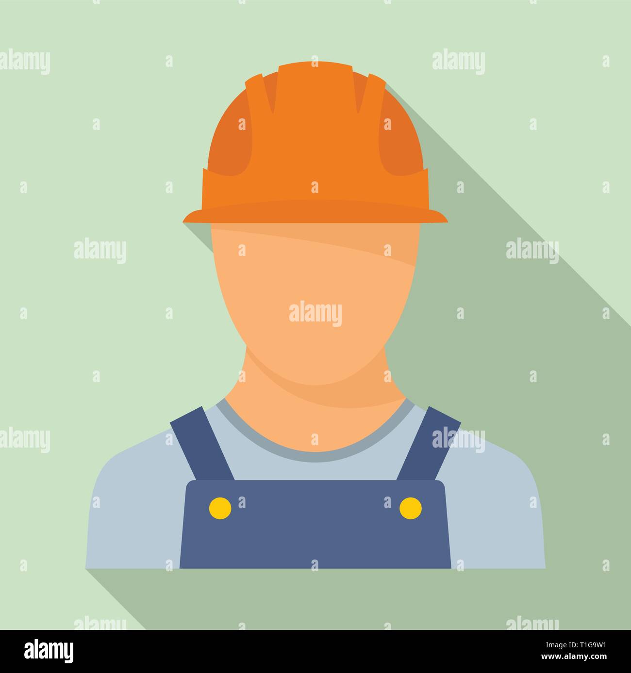 Port cargo worker icon. Flat illustration of port cargo worker vector ...