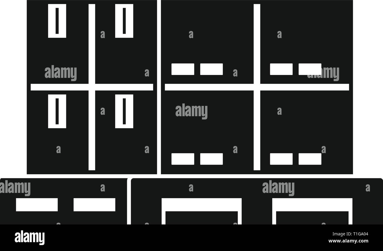 Box pallet icon. Simple illustration of box pallet vector icon for web ...