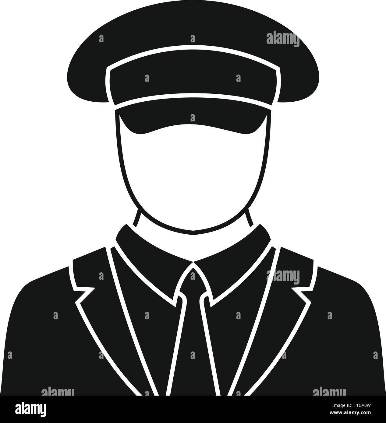 Ship captain icon. Simple illustration of ship captain vector icon for ...