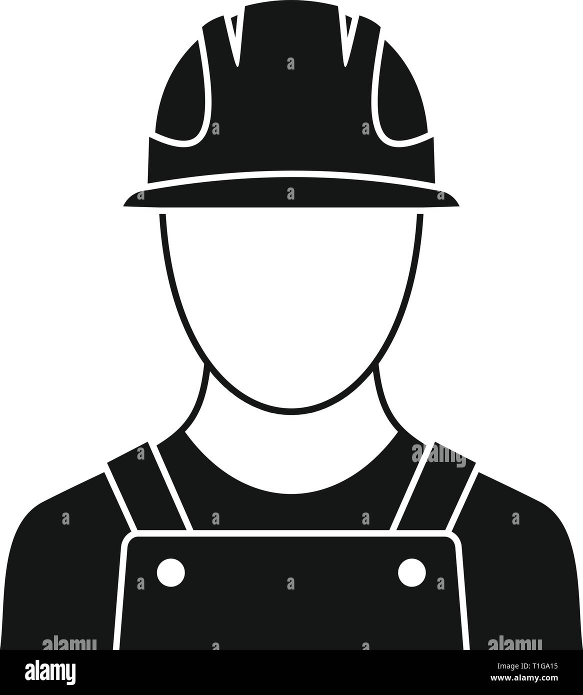Port cargo worker icon. Simple illustration of port cargo worker vector ...