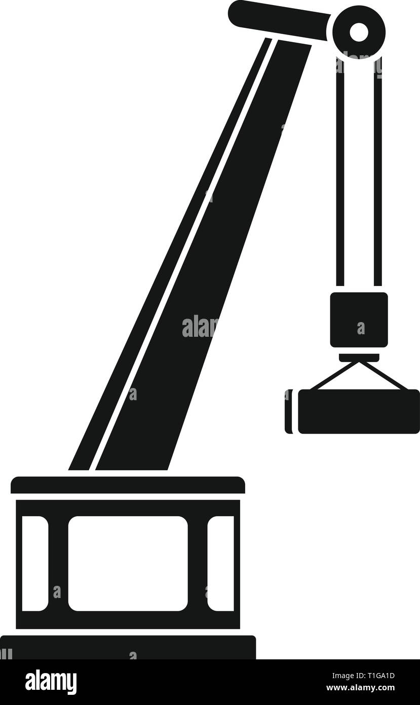 Port crane icon. Simple illustration of port crane vector icon for web ...