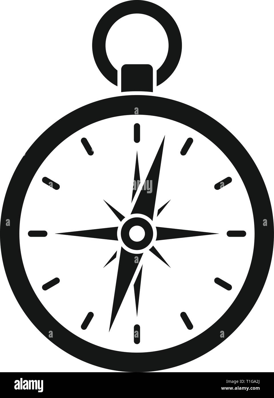 Metal compass icon. Simple illustration of metal compass vector icon ...