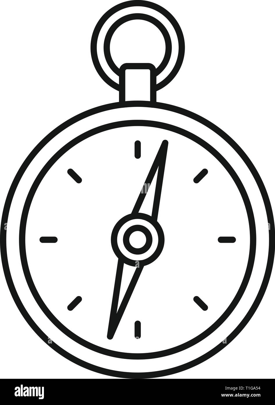 Metal compass icon. Outline metal compass vector icon for web design ...