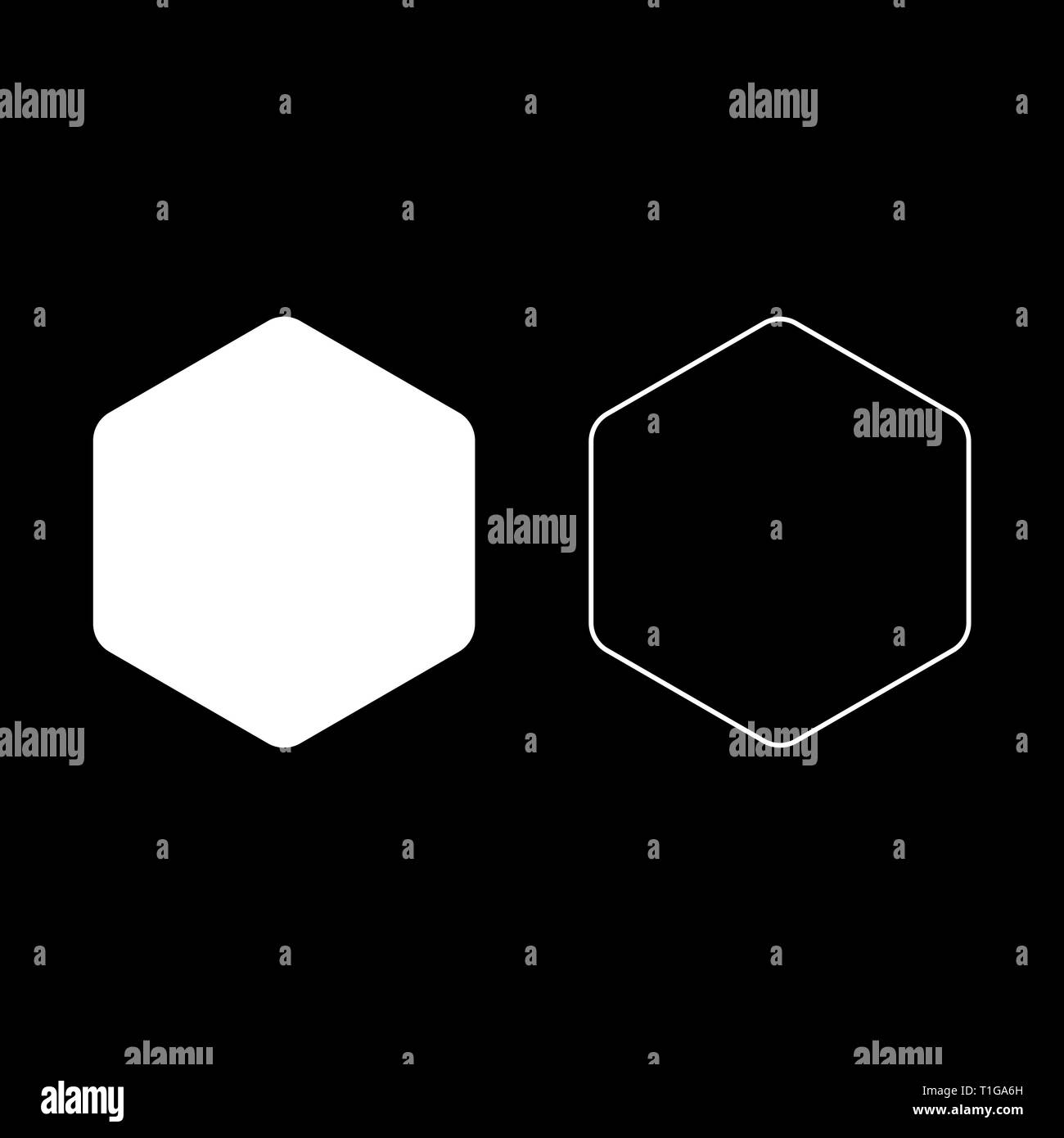 Six corner vector Black and White Stock Photos & Images - Alamy