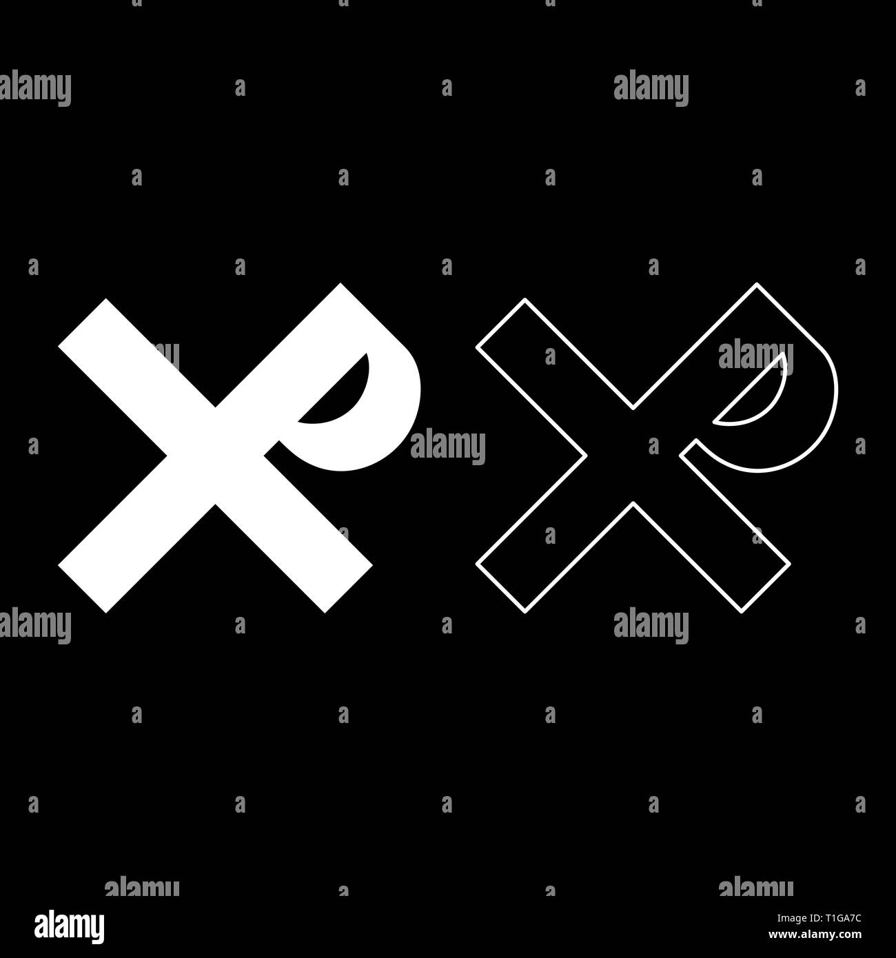 Cross monogram Rex tsar tzar czar Symbol of the His cross Saint Justin ...