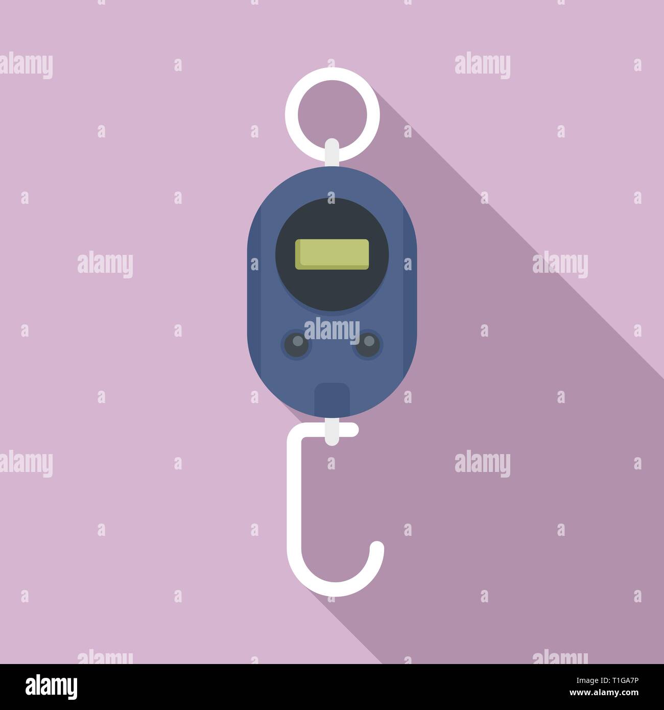 Digital hand scales icon. Flat illustration of digital hand scales ...