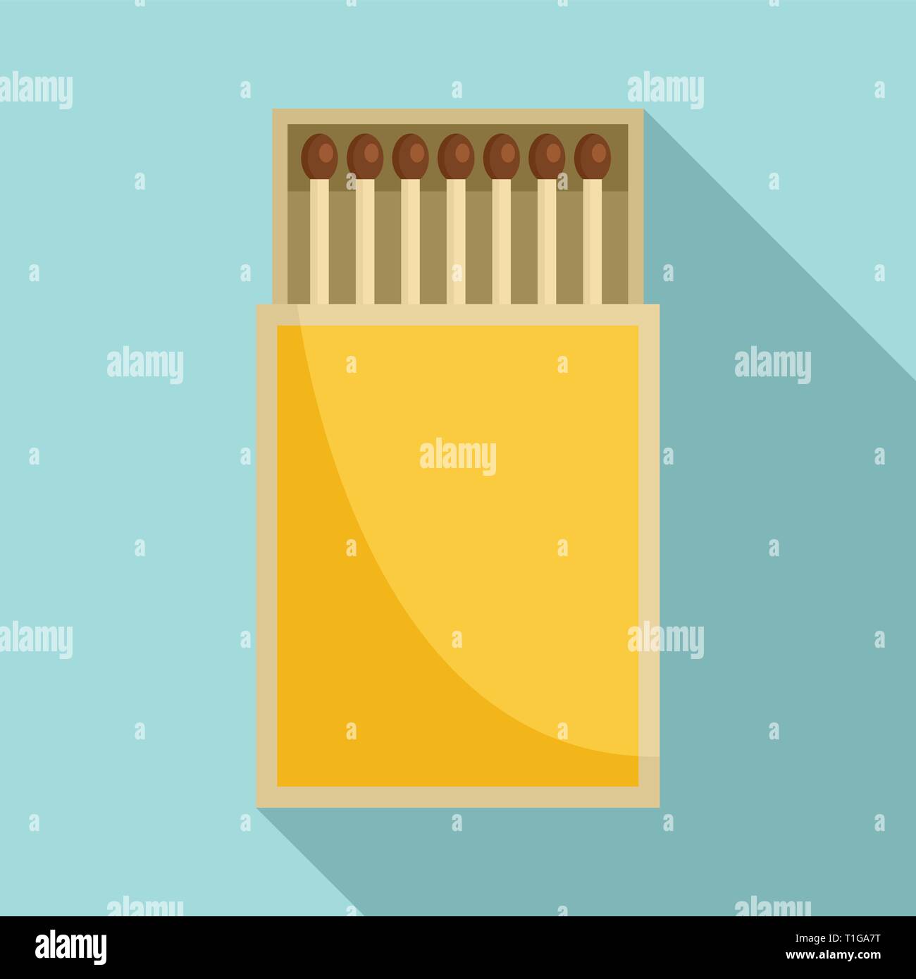 Box of matches icon. Flat illustration of box of matches vector icon ...