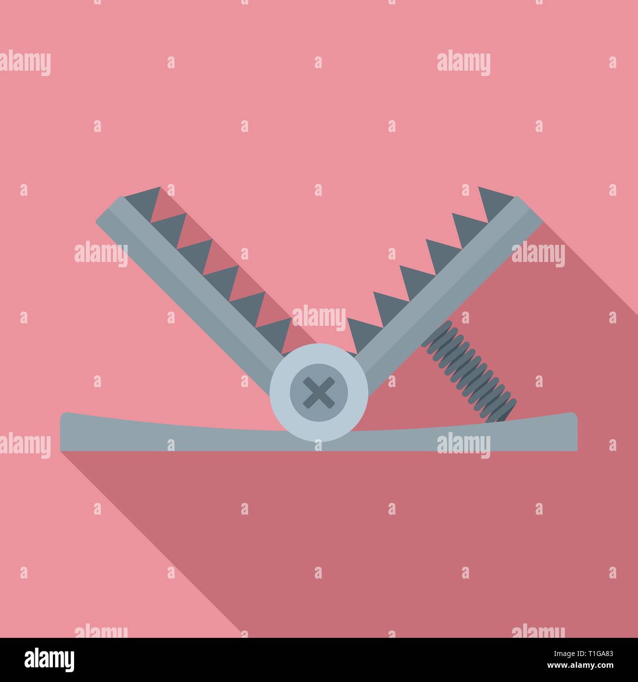 Hunting trap icon. Flat illustration of hunting trap vector icon for ...