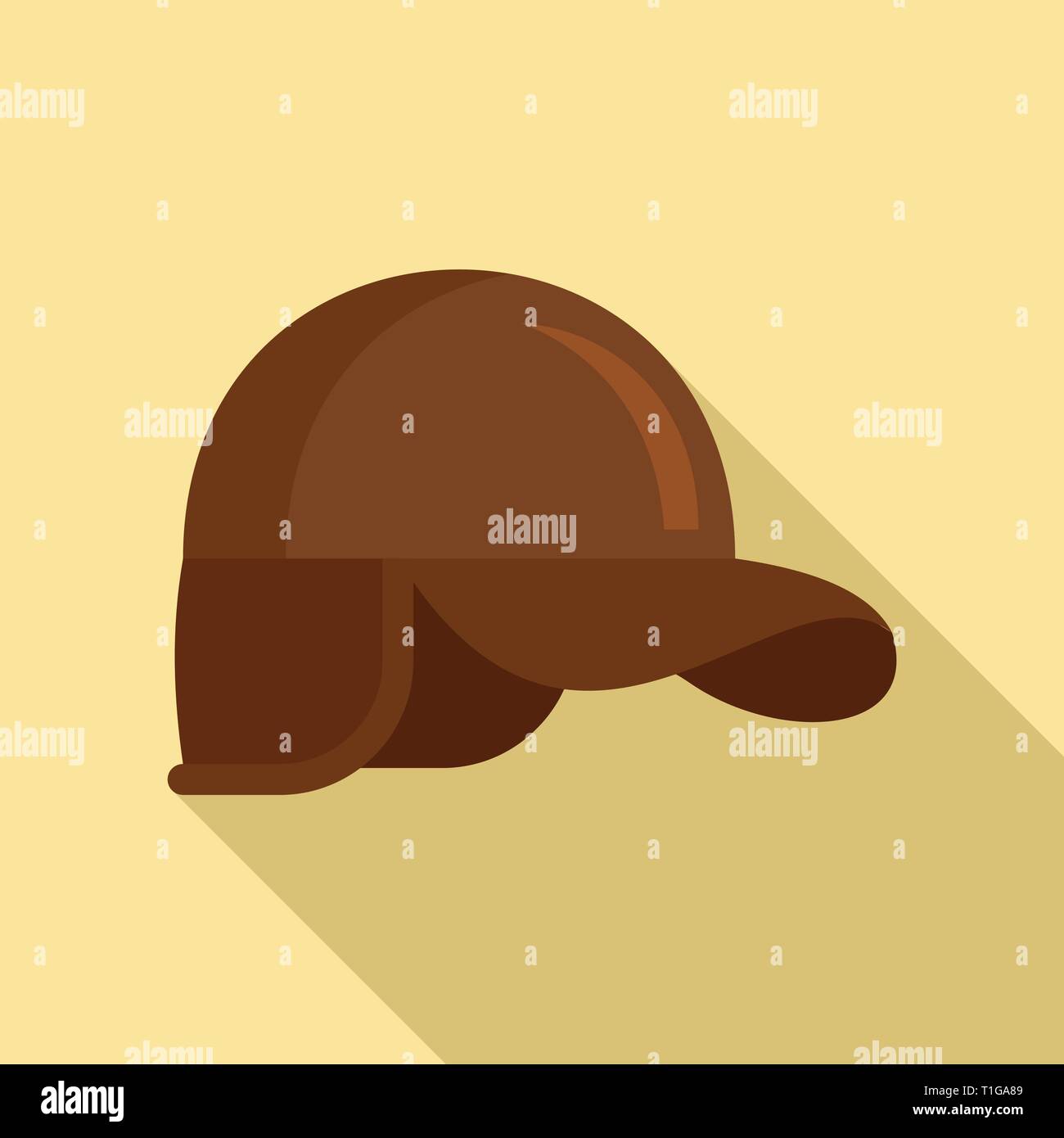 Hunter Cap Icon Flat Illustration Of Hunter Cap Vector Icon For Web Design Stock Vector Image