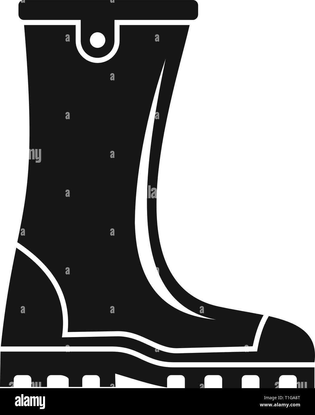 Rubber boot icon. Simple illustration of rubber boot vector icon for ...