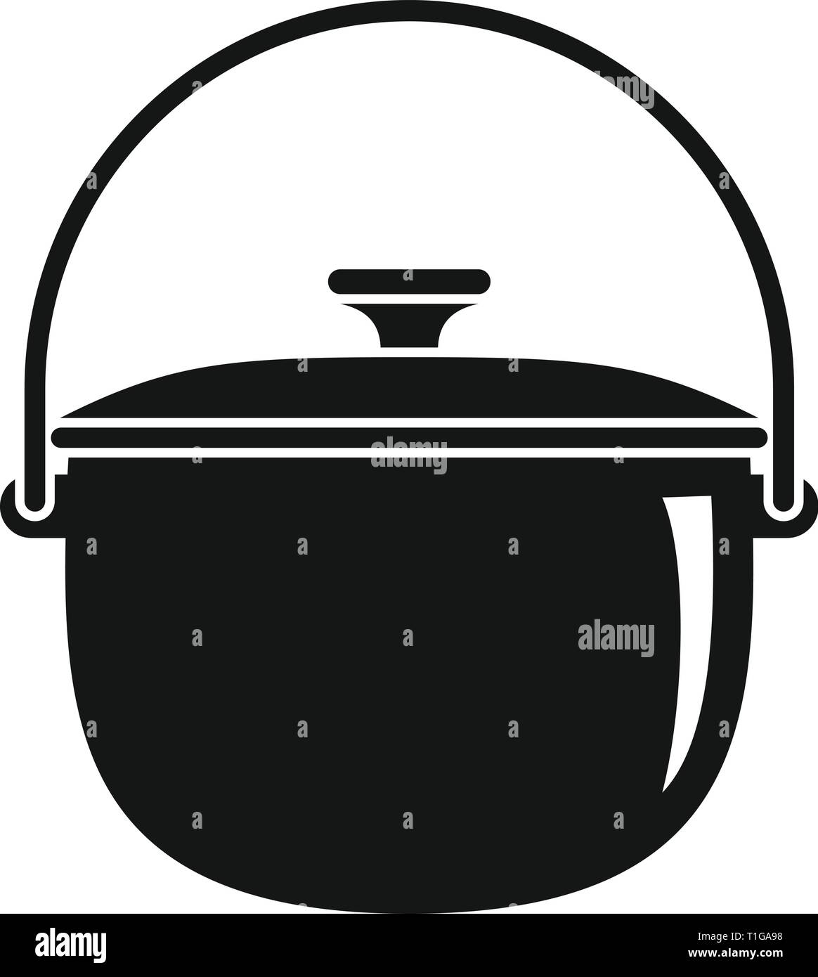 Camp cauldron icon. Simple illustration of camp cauldron vector icon ...