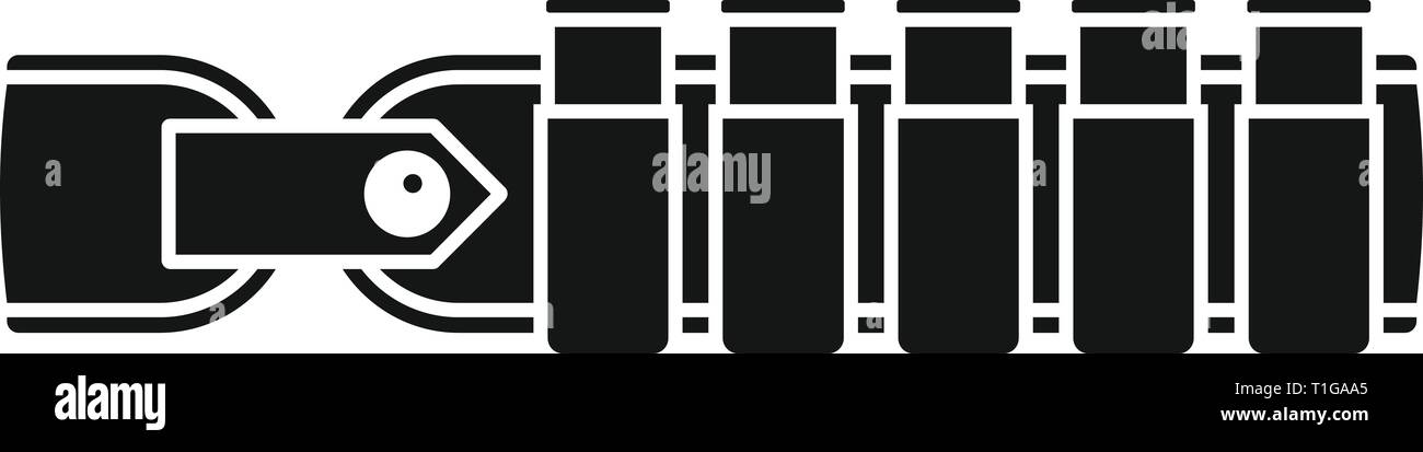 Hunter bullet belt icon. Simple illustration of hunter bullet belt ... Hunter bullet belt icon. Simple illustration of hunter bullet belt ...