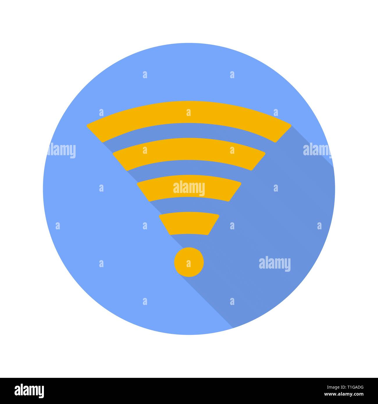 Wi fi symbol on white background. flat icon Stock Vector Image & Art ...