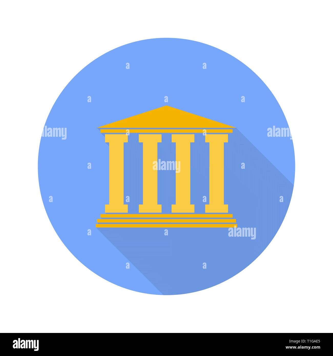 Bank building icon flat style hi-res stock photography and images - Alamy