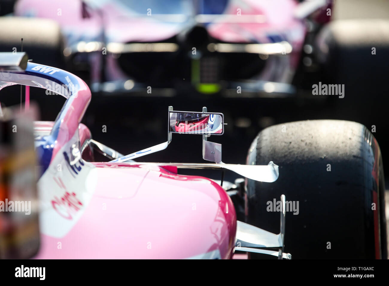MELBOURNE, AUSTRALIA - MARCH 17: Racing Point F1 Team before the start ...