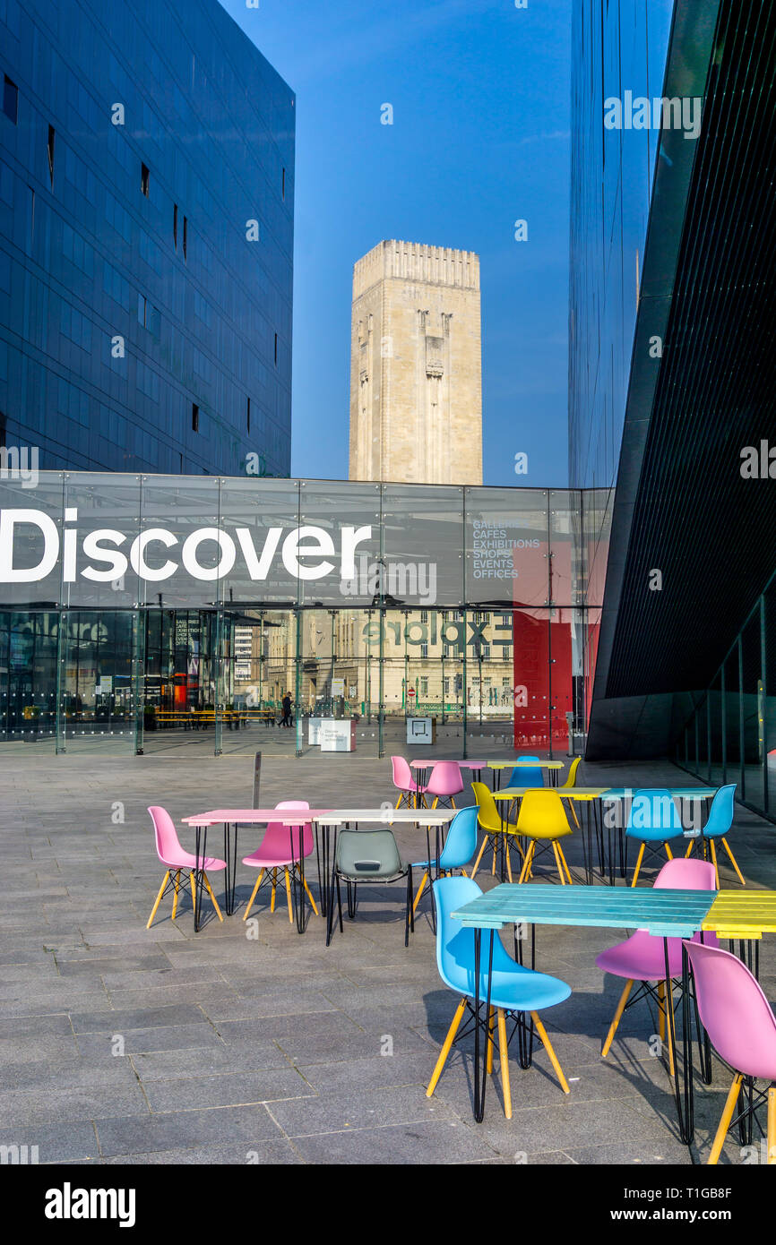 Dockside dining club and Georges dock building, Liverpool, England, UK ...