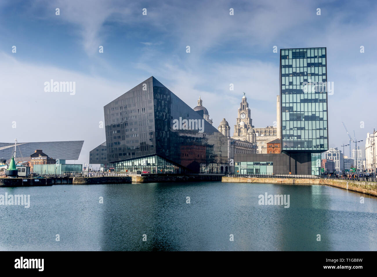 Canning dock and Museum of liverpool , Liverpool, England, UK Stock ...