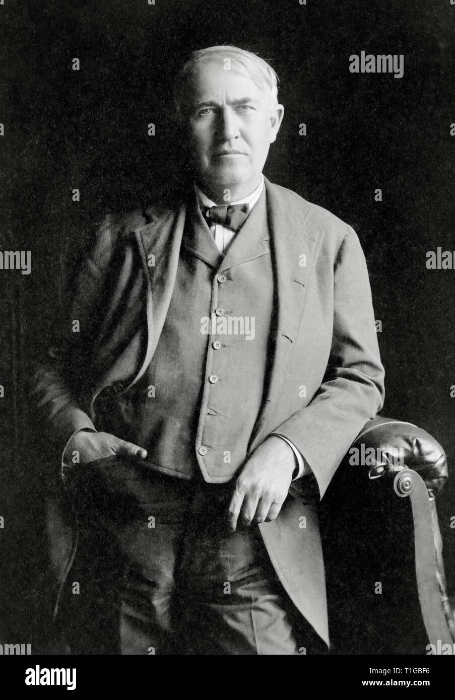 Thomas Alva Edison, circa (1911) File Reference # 1003 765THA Stock ...