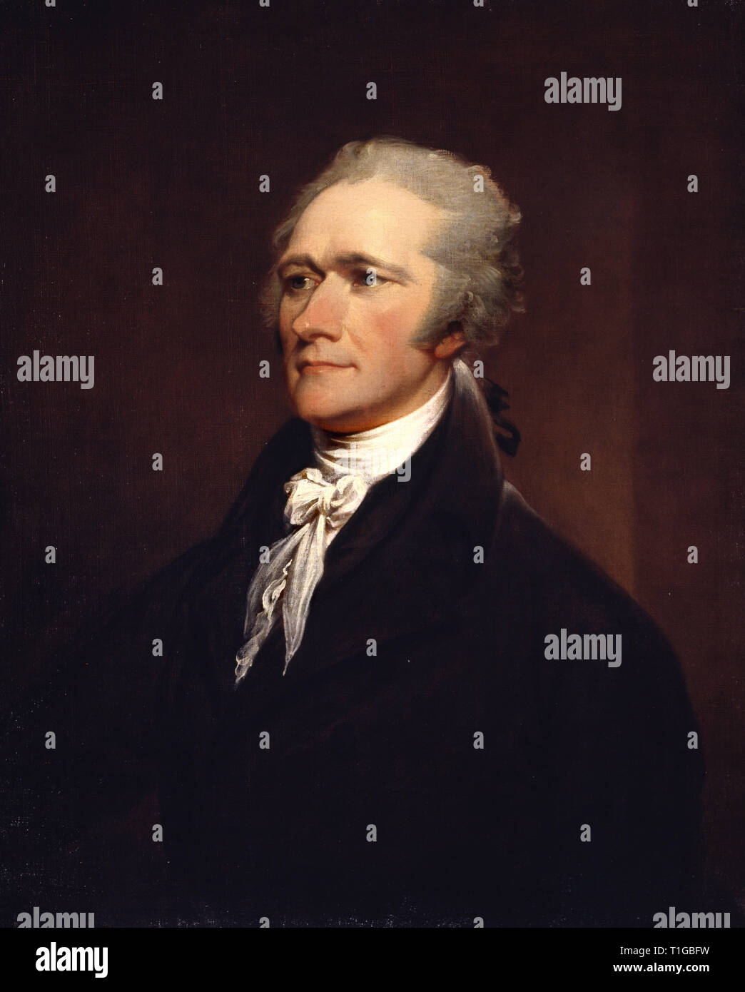 Painting of Alexander Hamilton (1757-1804) by John Trumbull circa 1805 ...