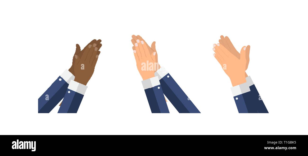 Flat Design Clapping Hand Applause template. Vector Illustration EPS10 ...