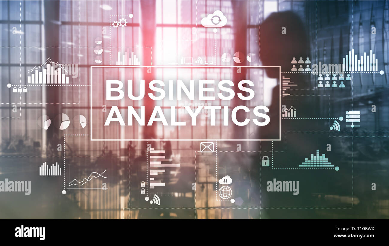Business analytics concept on double exposure background Stock Photo ...
