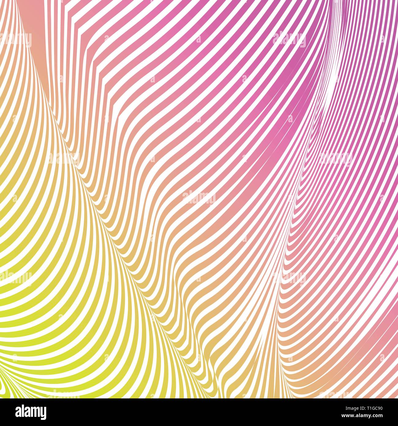 Abstract acid color wavy background, optical art, opart striped. Neon ...