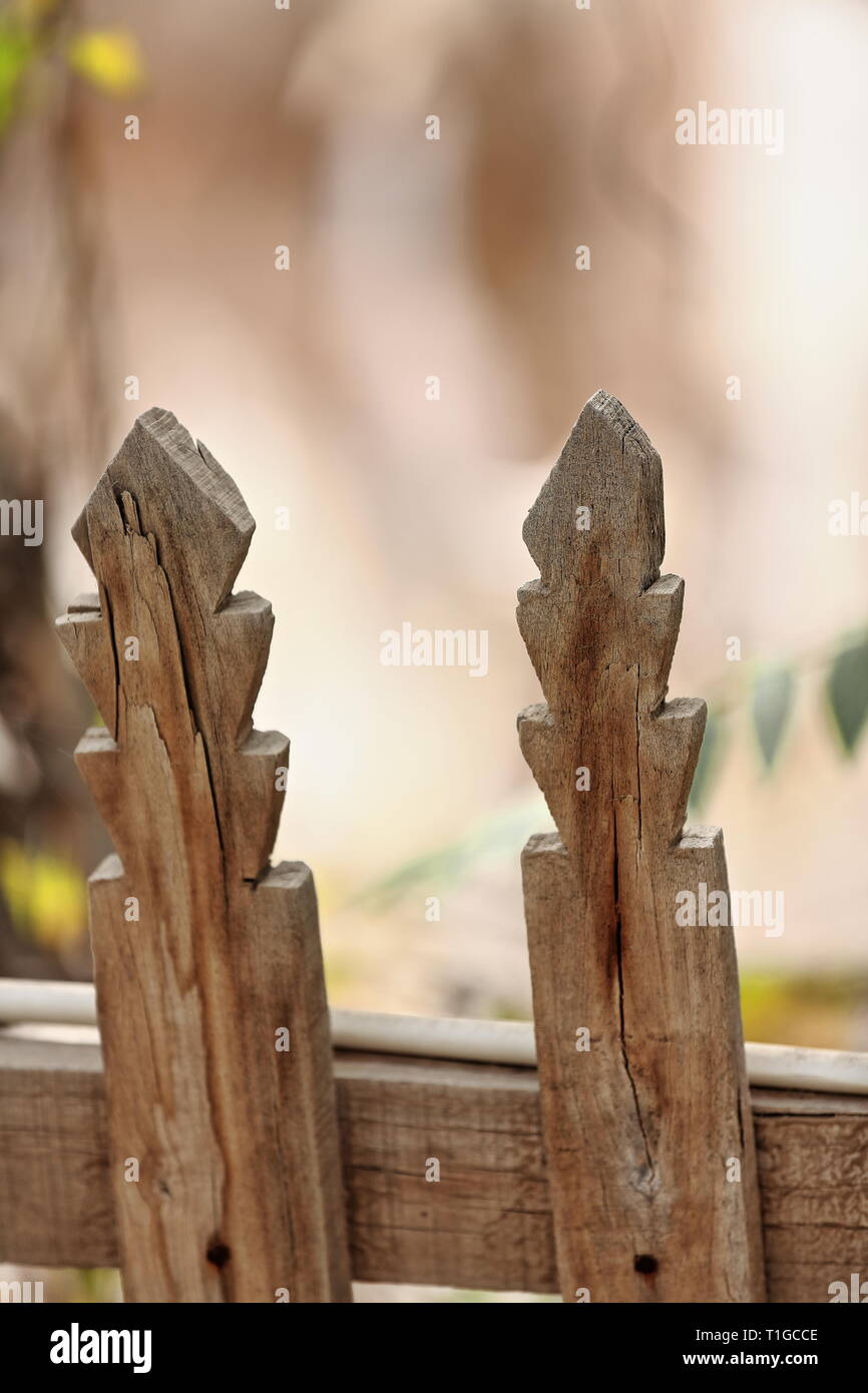 Carved wooden posts-privacy fence-Imam Asim's mazar or mausoleum ...