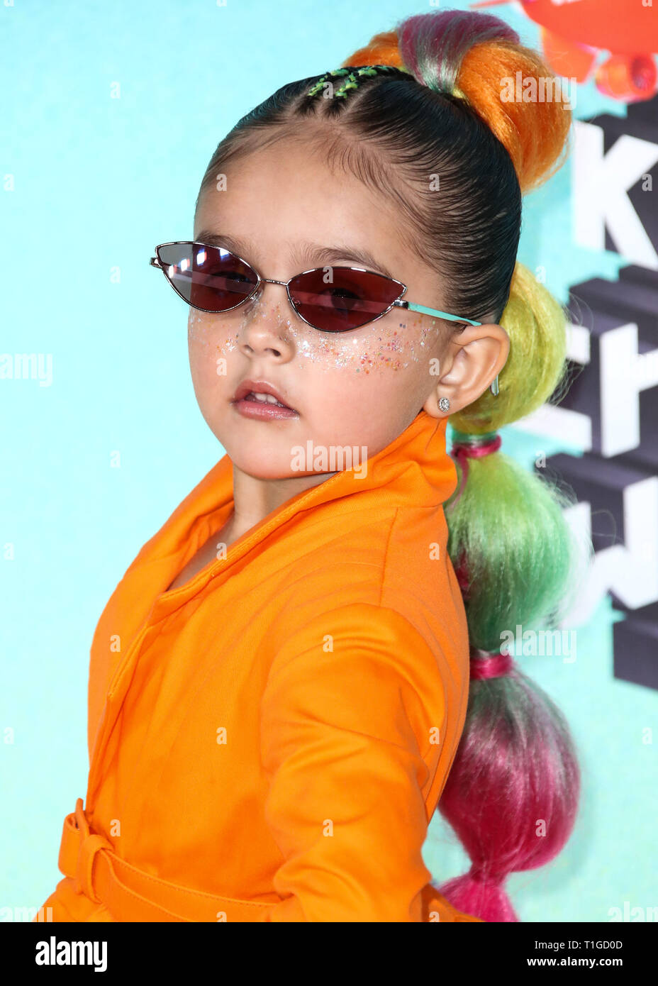 LOS ANGELES, CA, USA - MARCH 23: Taylen Biggs arrives at Nickelodeon's ...