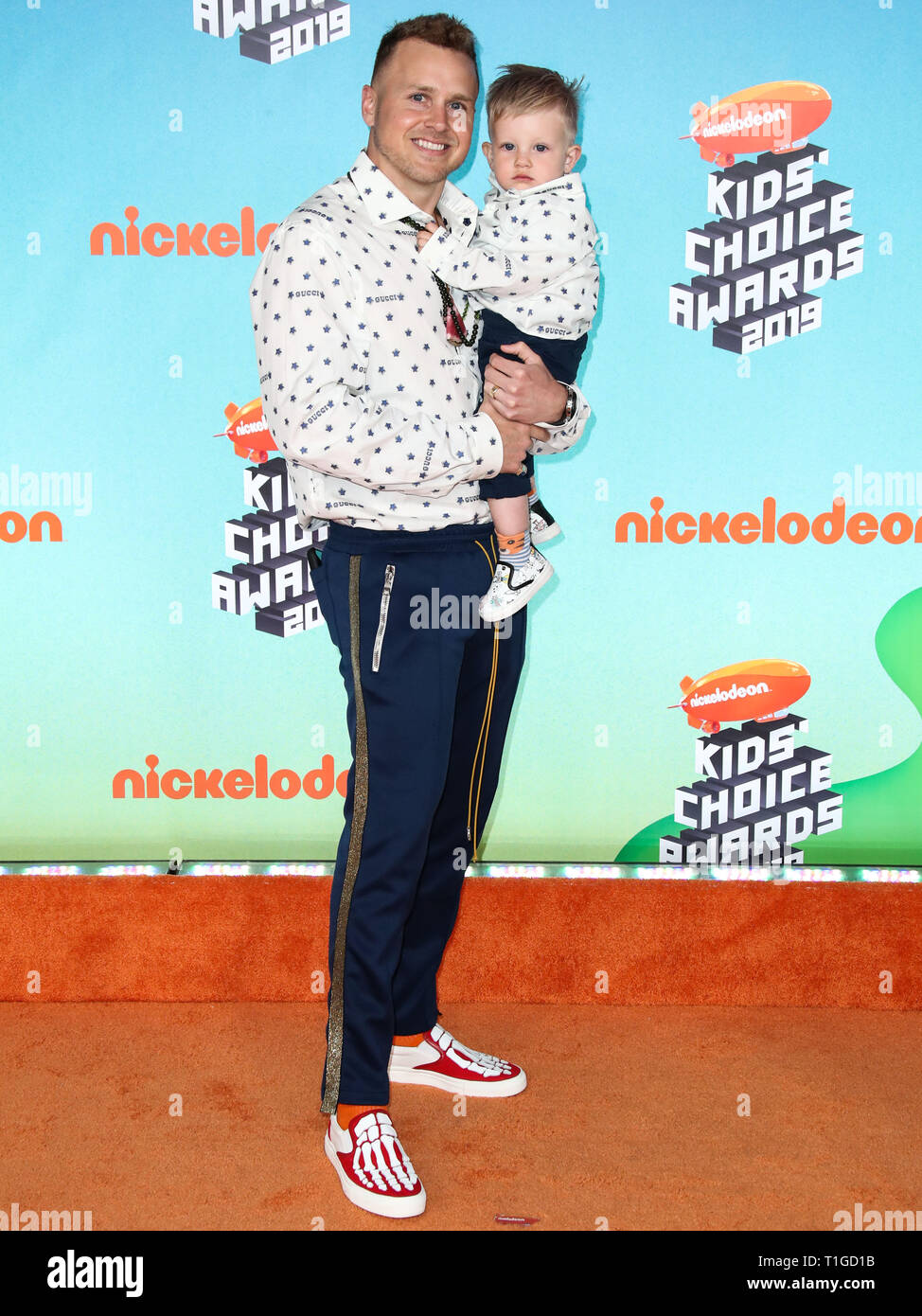 LOS ANGELES, CA, USA - MARCH 23: Spencer Pratt and Gunner Stone arrive ...