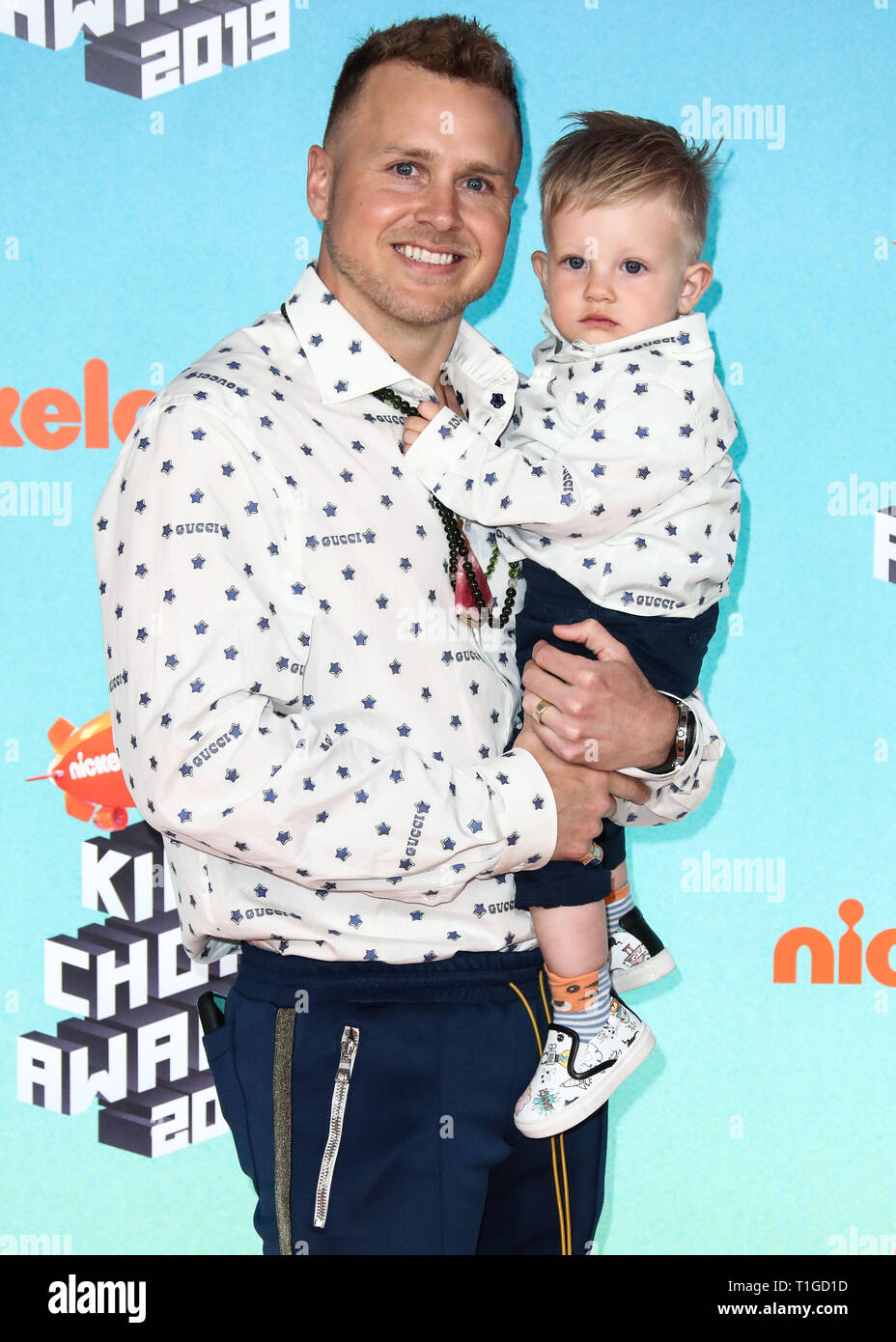 LOS ANGELES, CA, USA - MARCH 23: Spencer Pratt and Gunner Stone arrive ...