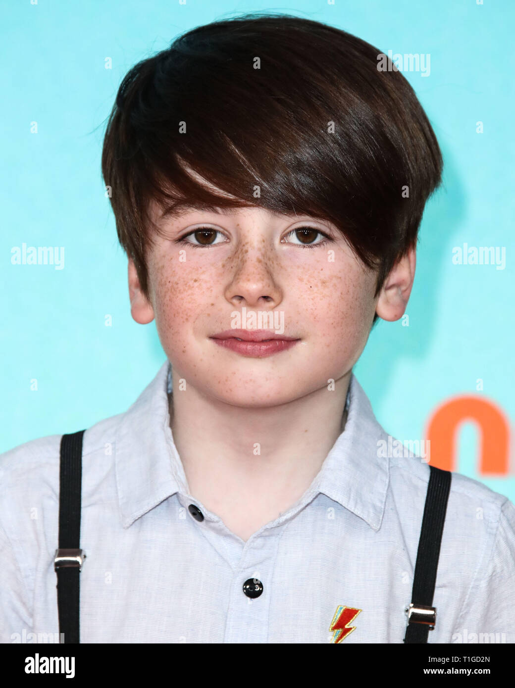 LOS ANGELES, CA, USA - MARCH 23: Paxton Booth arrives at Nickelodeon's ...