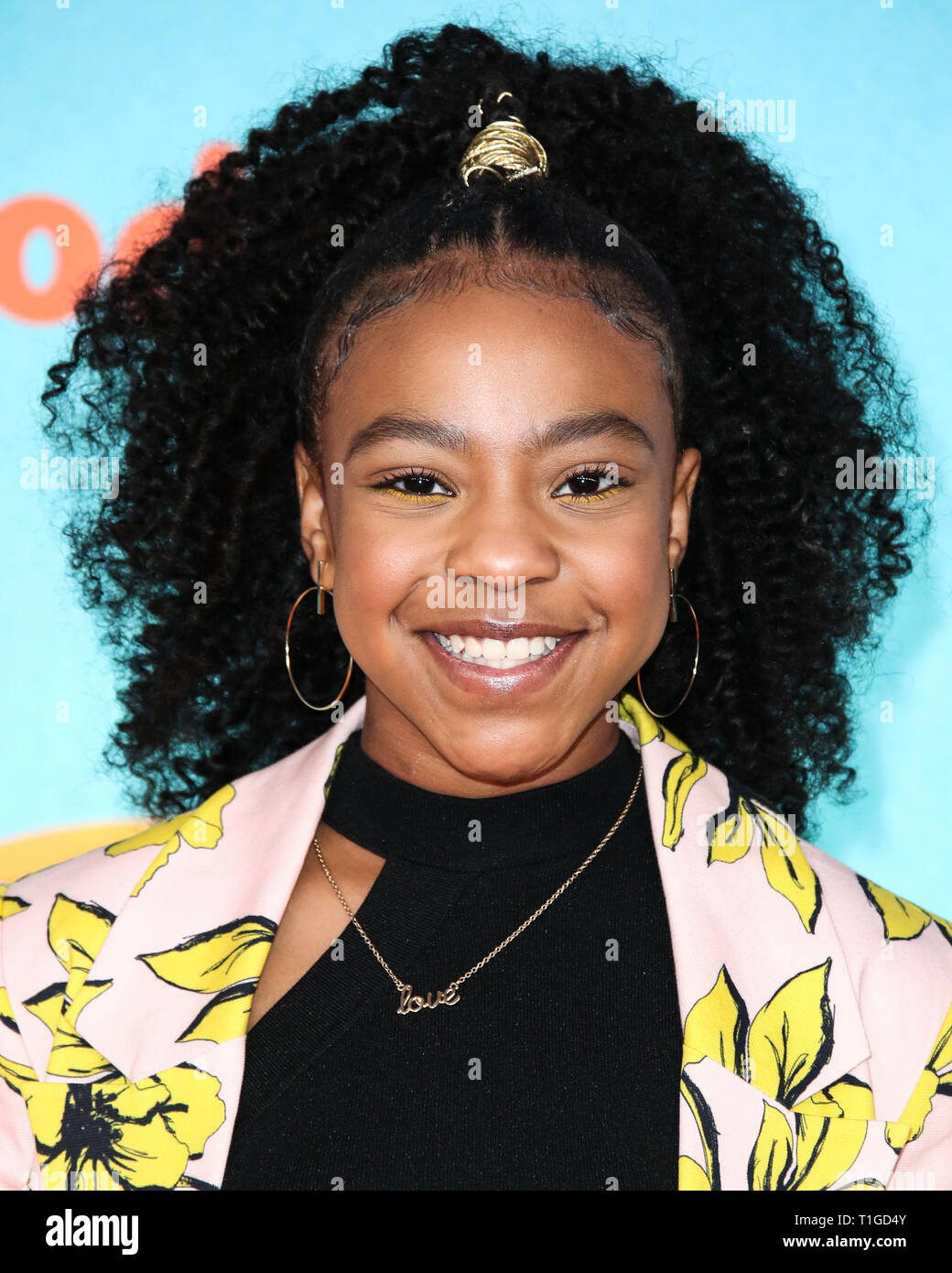 LOS ANGELES, CA, USA - MARCH 23: Priah Ferguson arrives at Nickelodeon ...