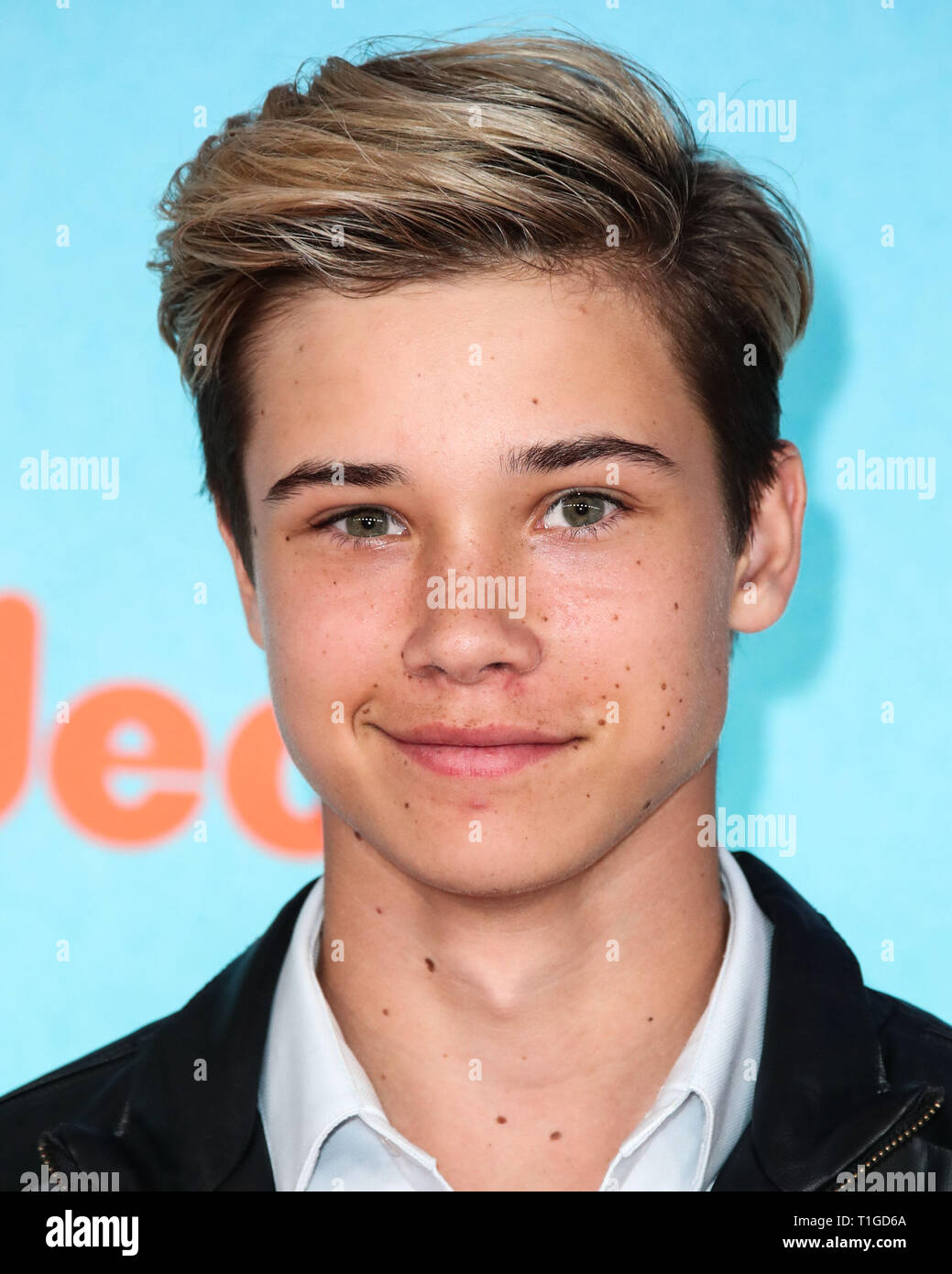LOS ANGELES, CA, USA - MARCH 23: Luca Alexander arrives at Nickelodeon ...