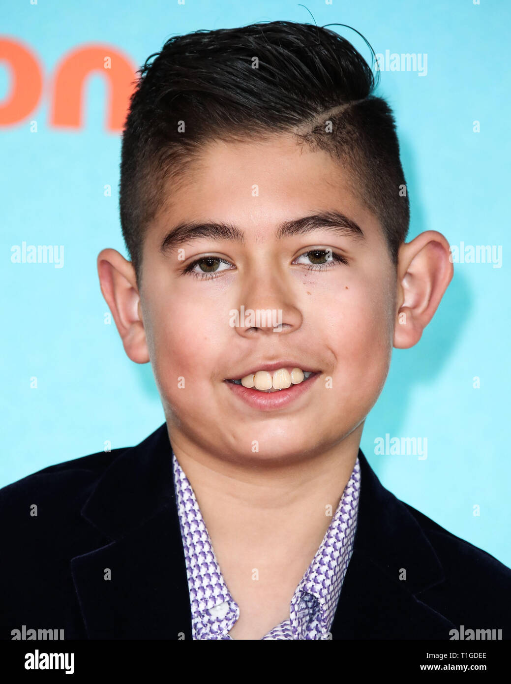 LOS ANGELES, CA, USA - MARCH 23: Bryce Andry arrives at Nickelodeon's ...