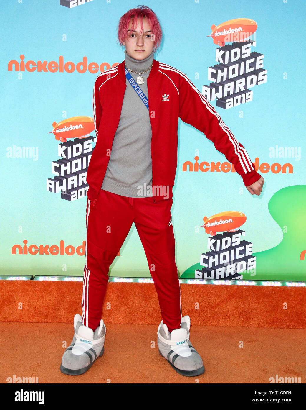 LOS ANGELES, CA, USA - MARCH 23: Backpack Kid arrives at Nickelodeon's ...