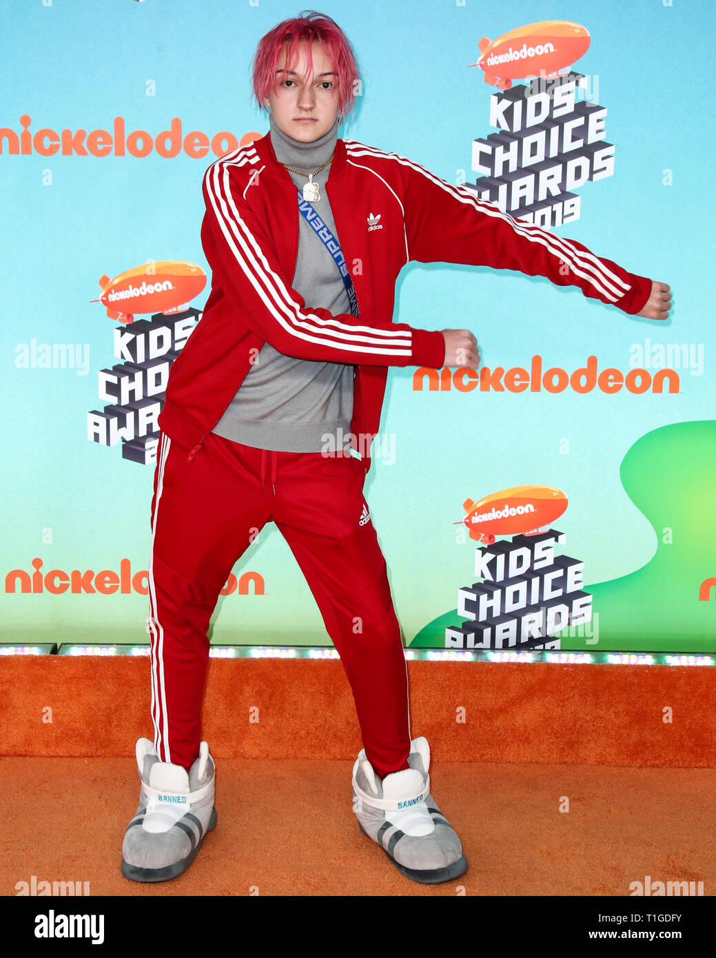 LOS ANGELES, CA, USA - MARCH 23: Backpack Kid arrives at Nickelodeon's ...