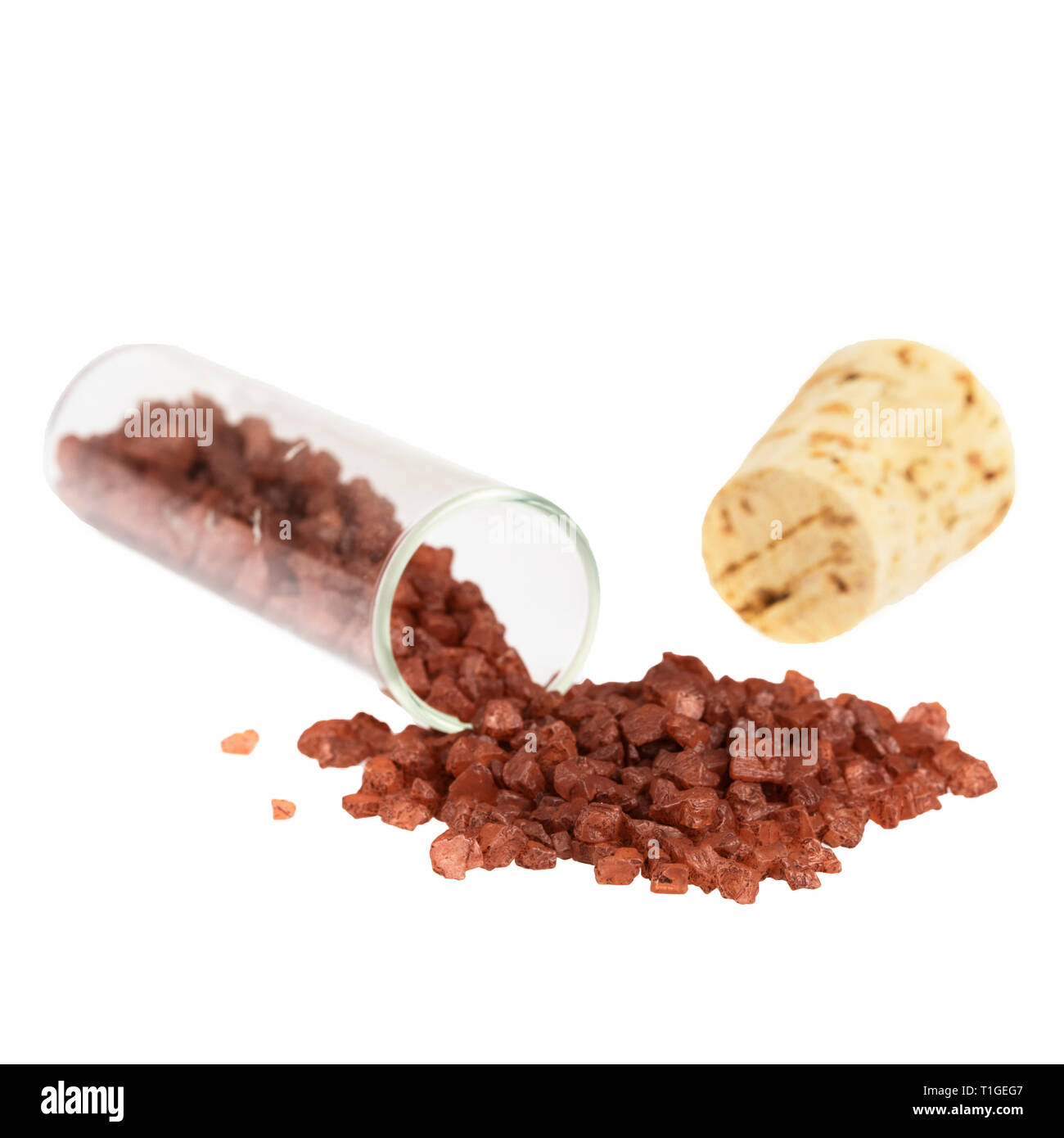 Red Alaea salt isolated on white background Stock Photo - Alamy
