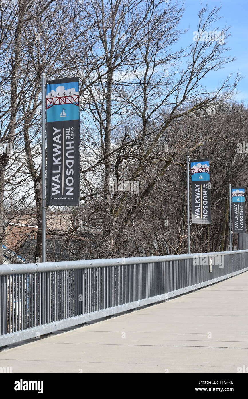 View of Poughkeepsie and the Hudson River as seen from the Walkway Over ...