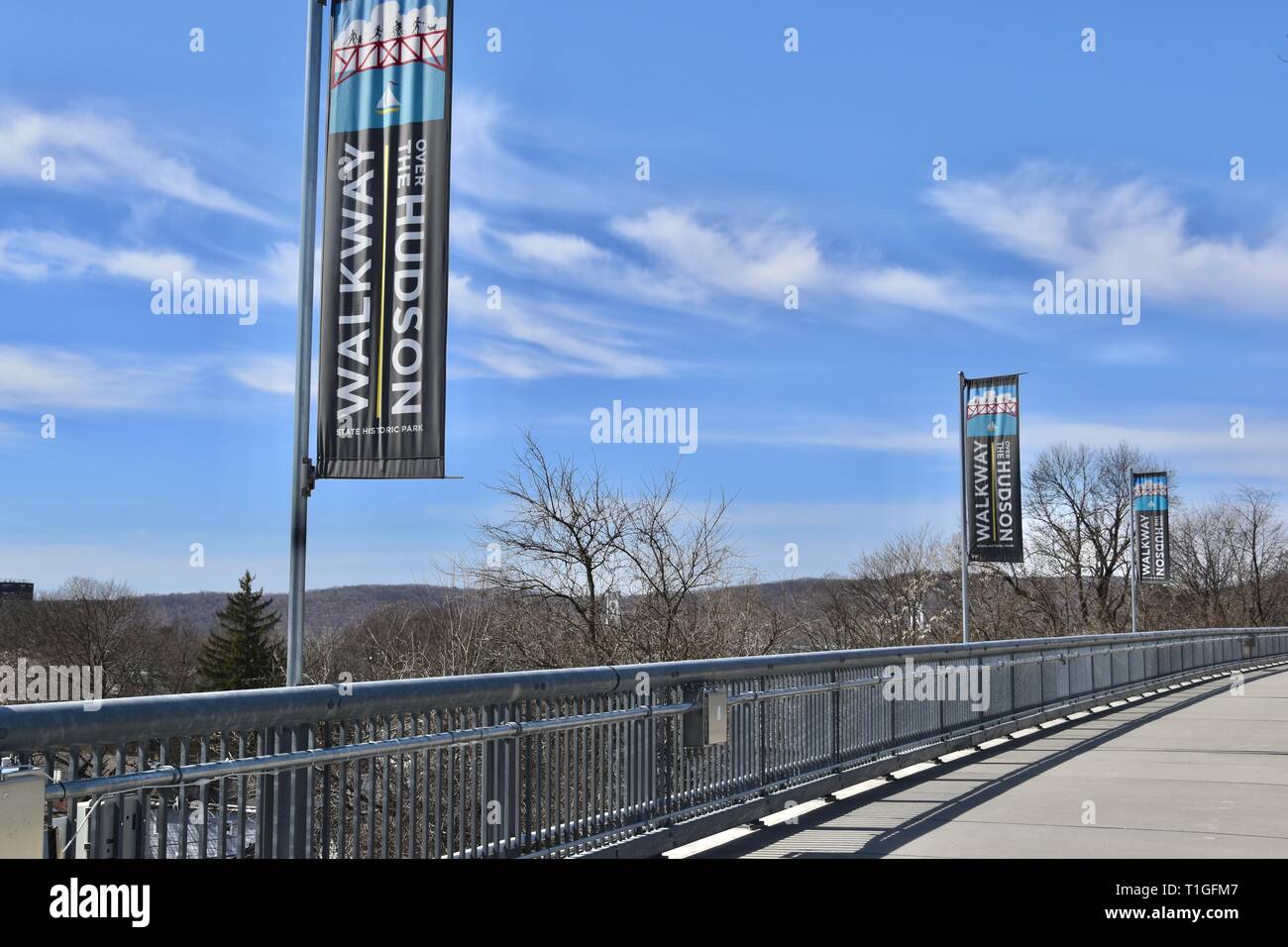 View of Poughkeepsie and the Hudson River as seen from the Walkway Over ...