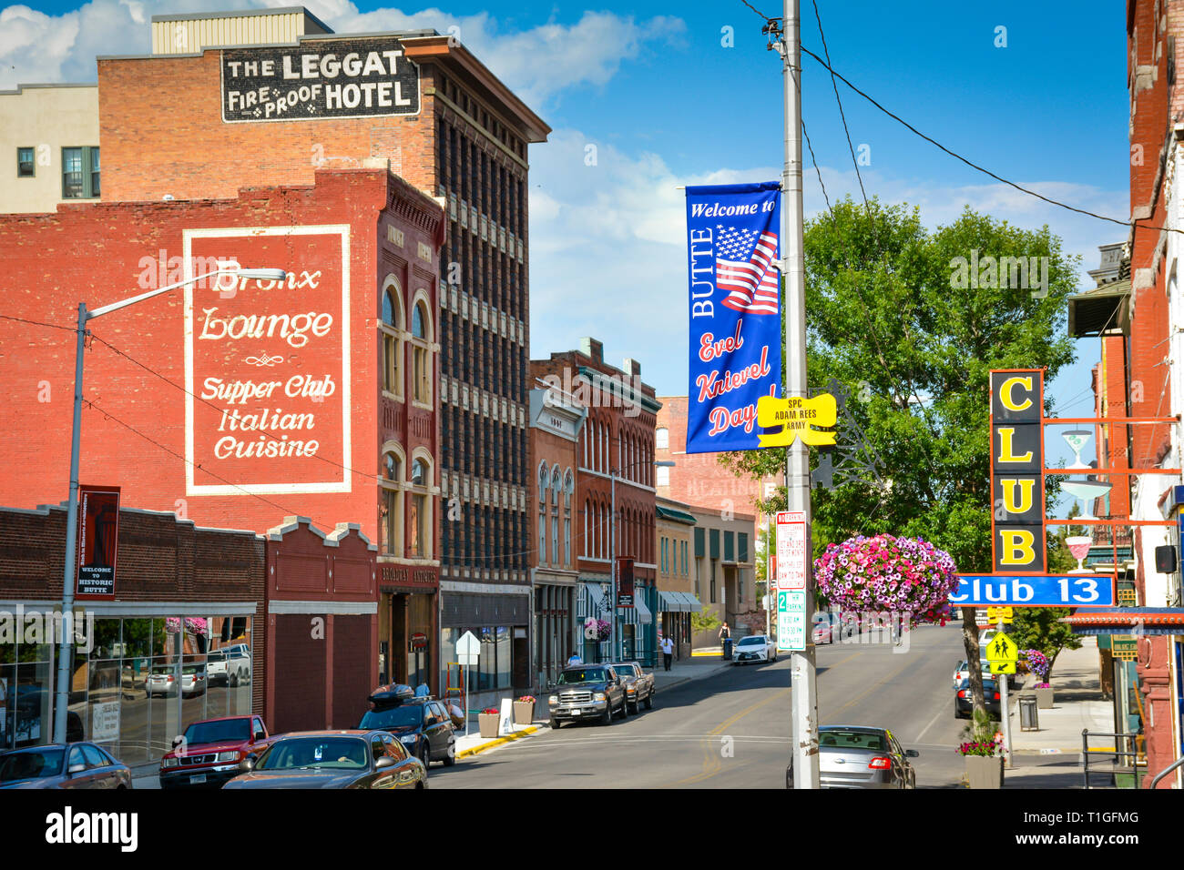 A view of the historical buildings lining the streets in the old ...