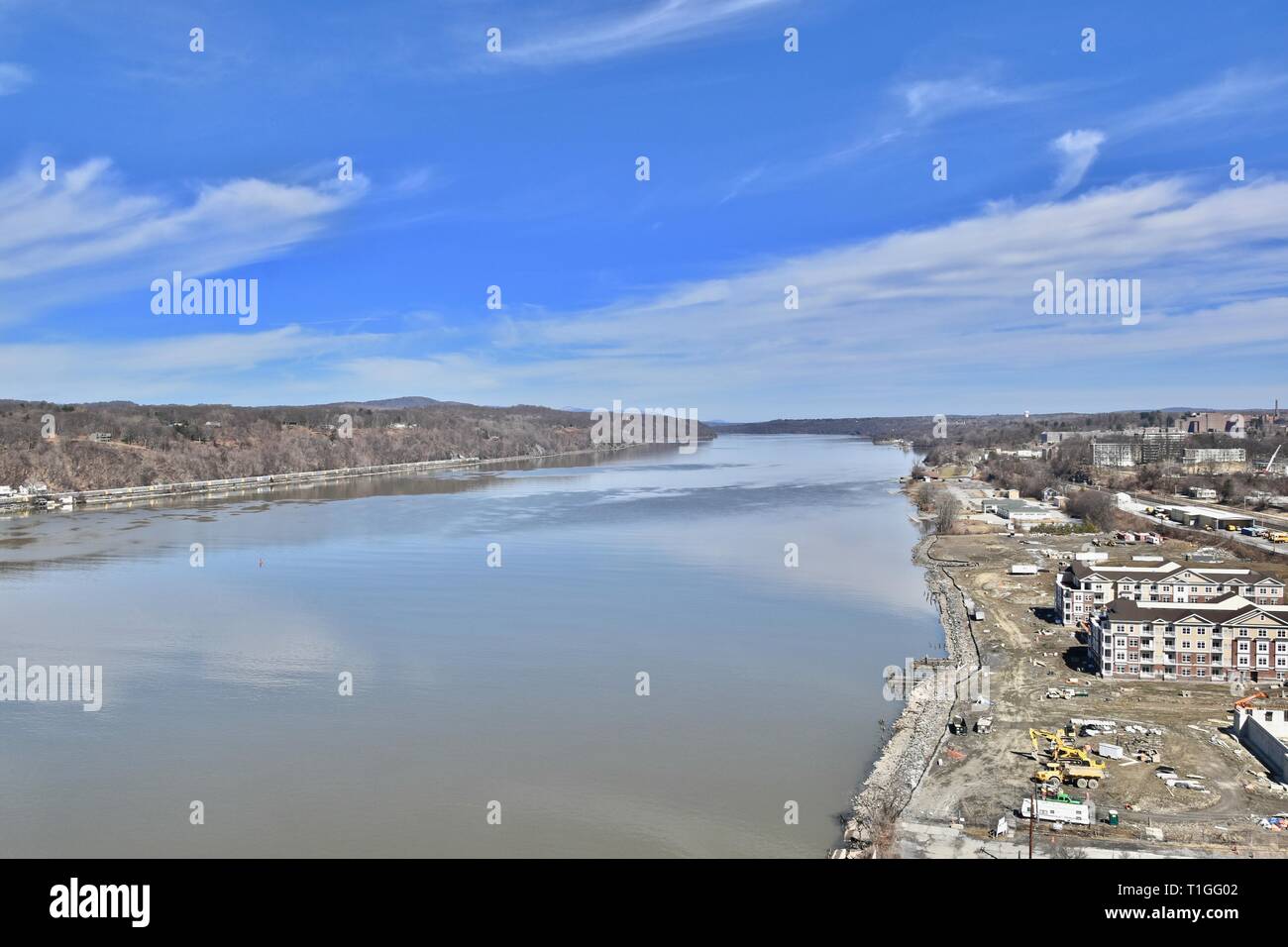 View of Poughkeepsie and the Hudson River as seen from the Walkway Over ...